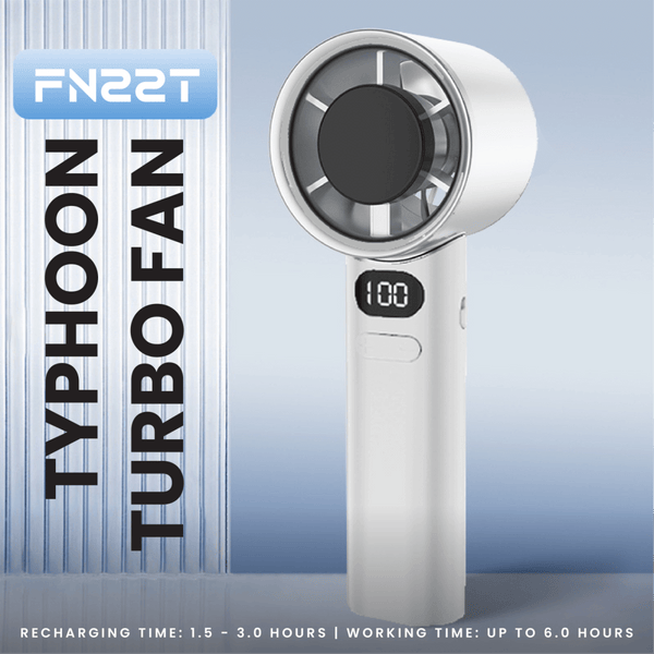 Handheld Turbo Fan with Digital Display – 5 Speeds