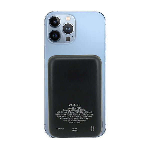Valore 20W-PD 10000mAh Power Bank with Wireless Charging