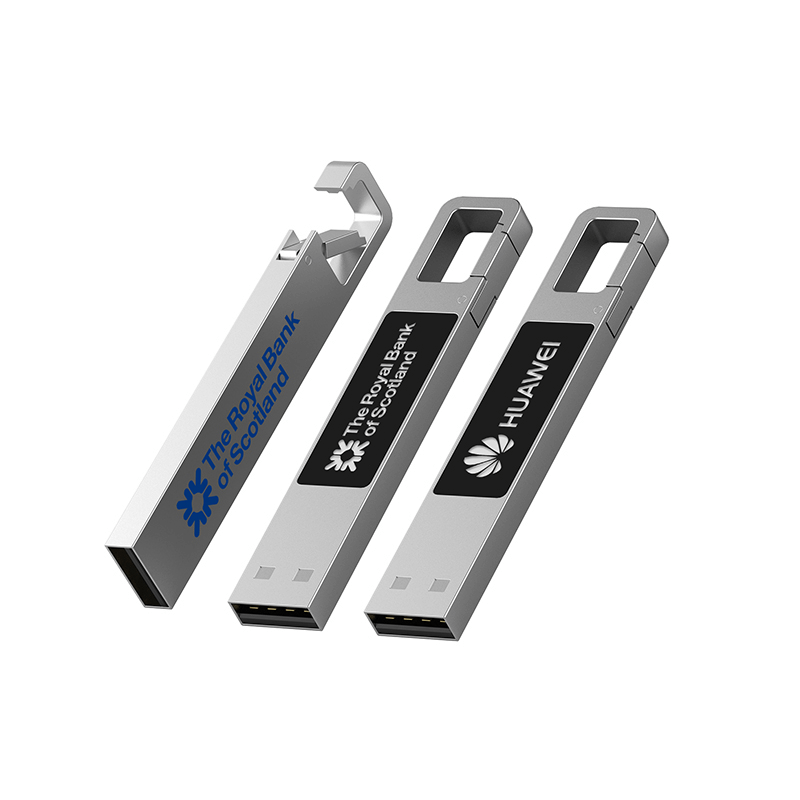 Metal Hook USB Flash Drive with LED Logo | AbrandZ Corporate Gifts