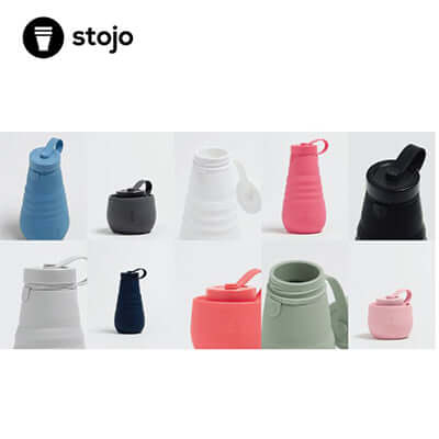 Stojo collapsible Water Bottle 20oz - Compact & Durable - AbrandZ