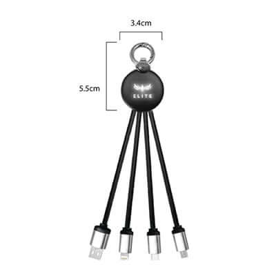 3 in 1 Fast Charging Cable (Round) | AbrandZ Corporate Gifts