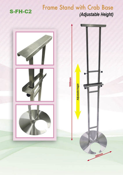 Adjustable Poster Stainless Steel Frame Stand with Round Base | AbrandZ ...