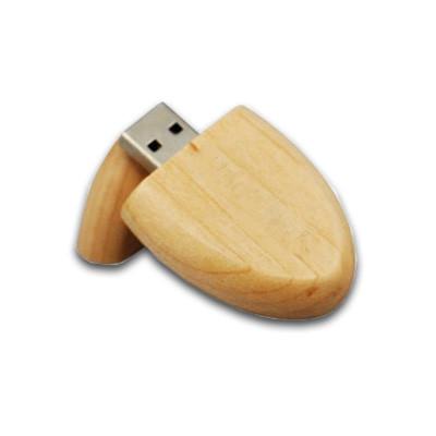 Customized Wooden Oval USB Flash Drive | AbrandZ Singapore - AbrandZ